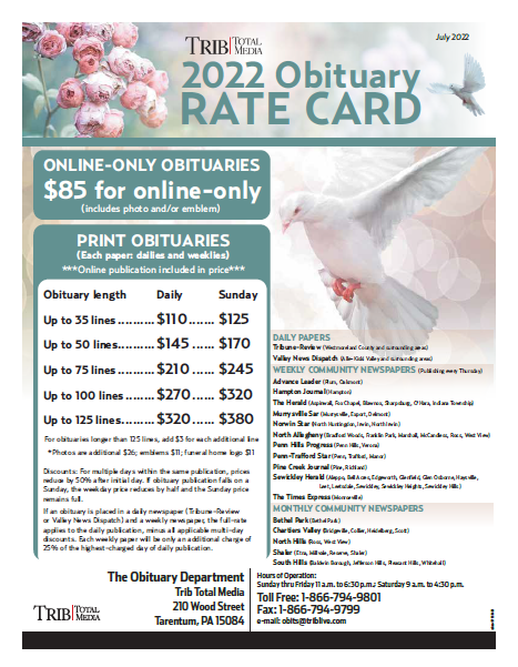 Rates & Flyers for Download - TribLIVE Media Kit